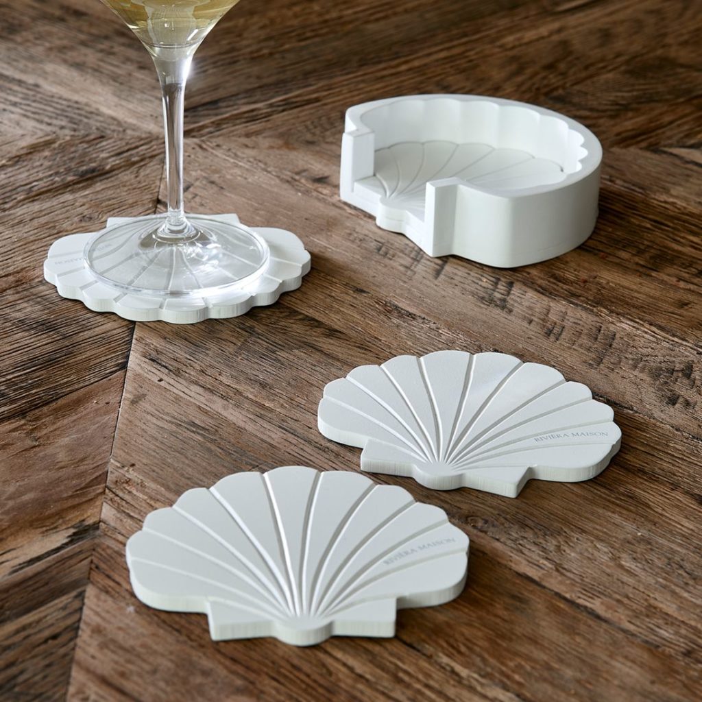 Sous Verres Coquillage Côté Coeur Côté Jardin